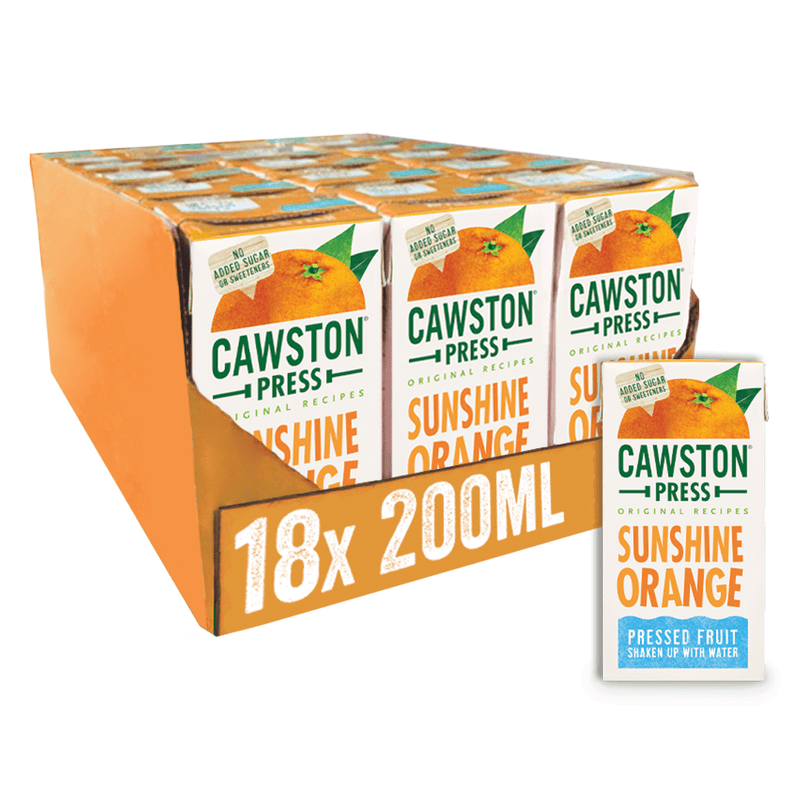 Cawston Press Sunshine Orange Fruit Waters 200ml (18 pack)