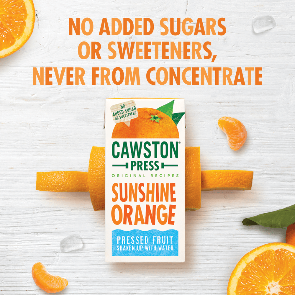 Cawston Press Sunshine Orange Fruit Waters 200ml (18 pack)